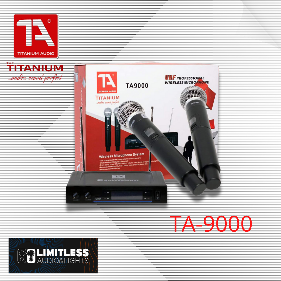 Wireless microphone Titanium Audio TA9000 UHF Professional | Lazada PH