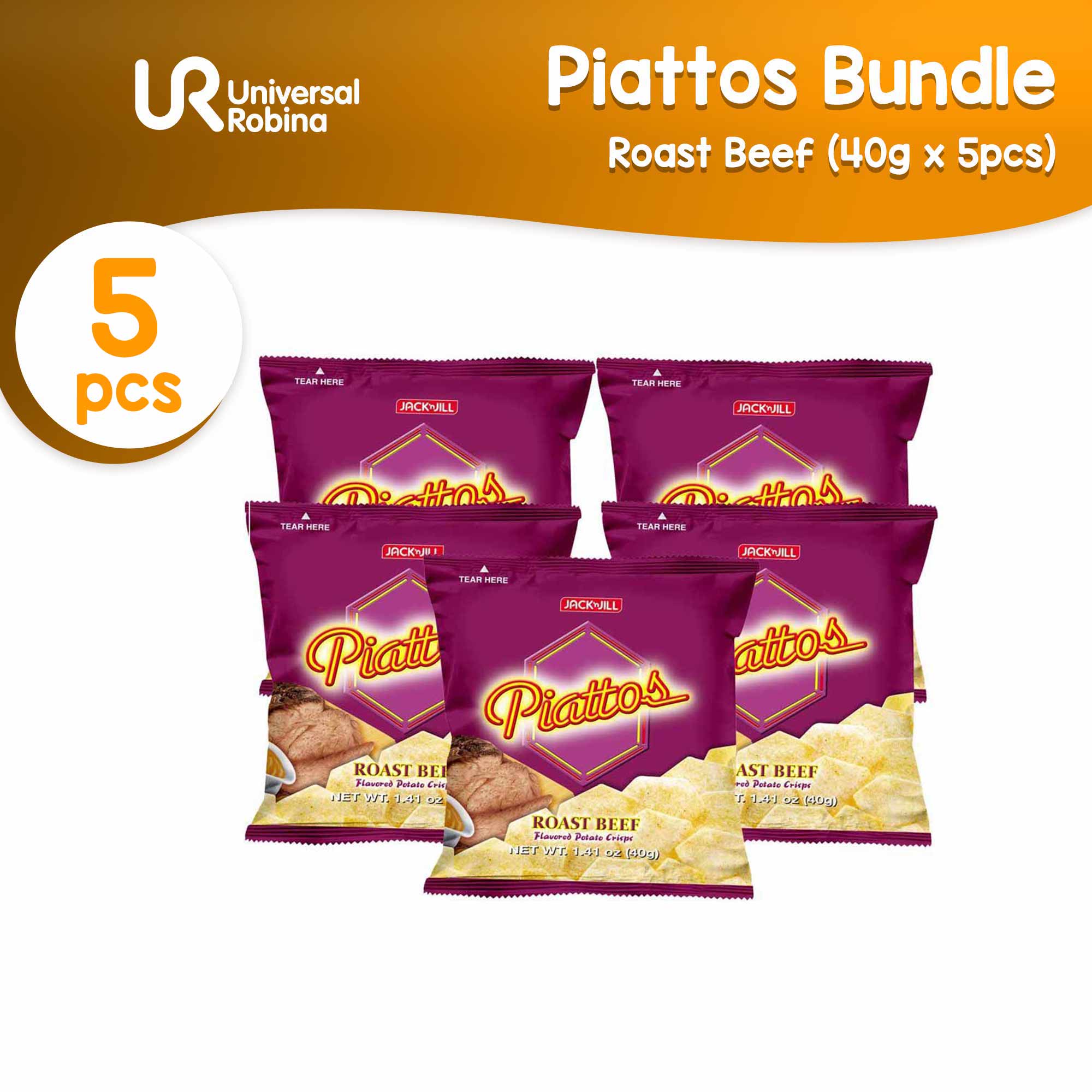 5 x Piattos Roast Beef (40g) | Lazada PH