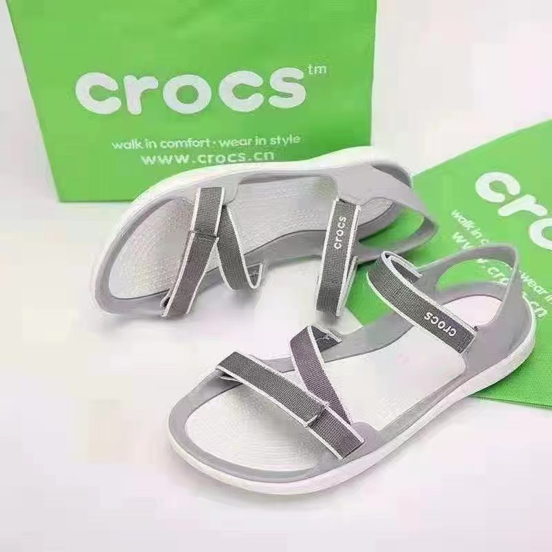 2022 new crocs counter Crocs women's shoes women's high tide webbing ...