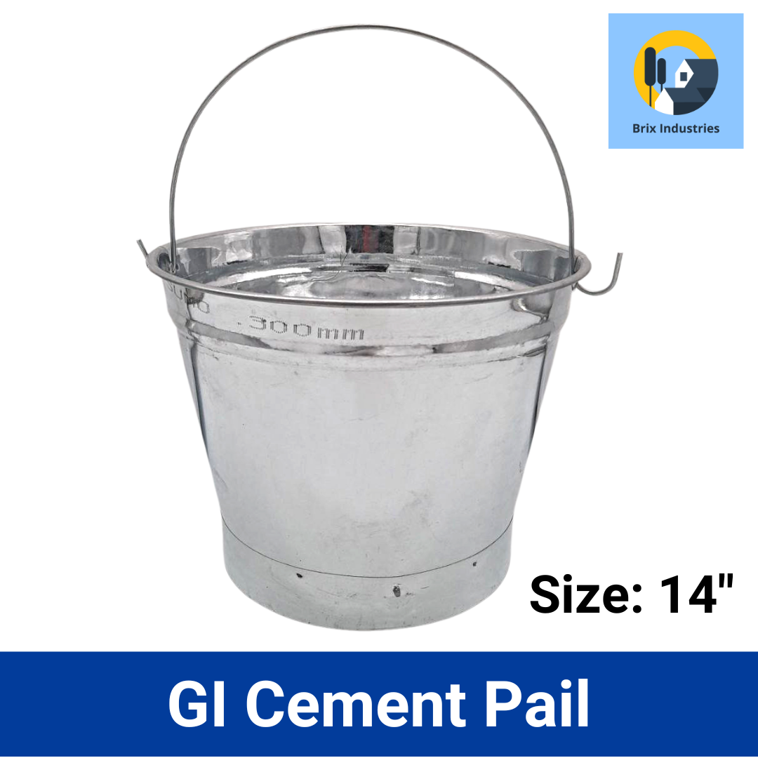 GI Cement Pail 12" or 14" For Construction Galvanized Iron Timba ...