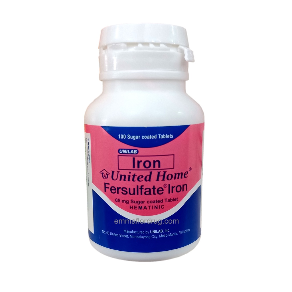 United Home Fersulfate Iron 100's | Lazada PH