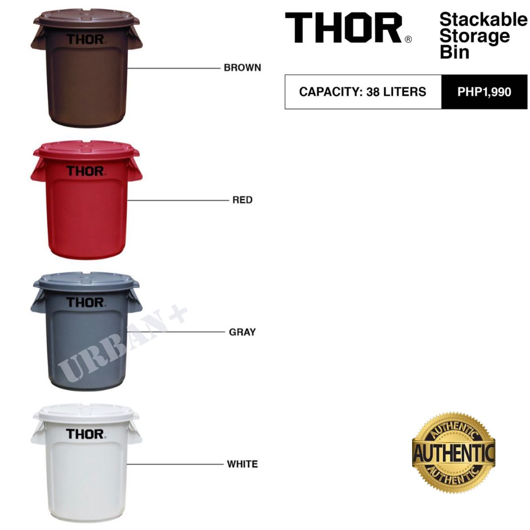 TH0R BIN STACKABLE STORAGE WITH LID ROUND : 60L, 38L , 28L - THOR ...