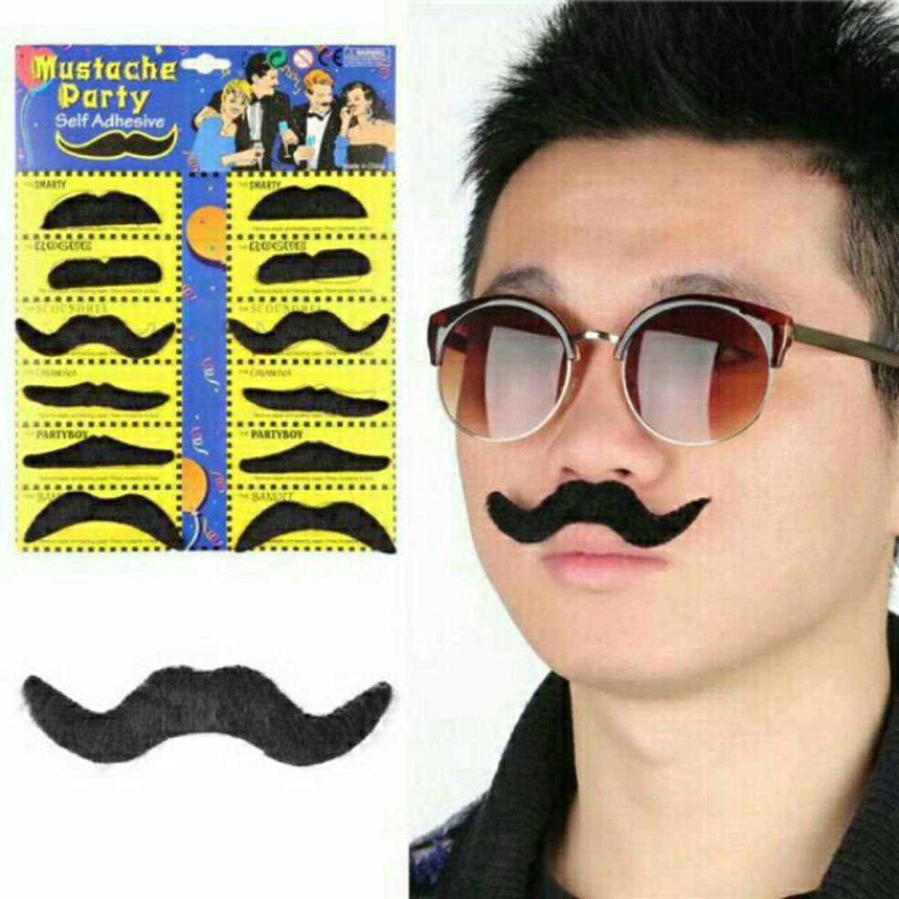 Fake Mustache Set 12 pcs Funny mustache | Lazada PH