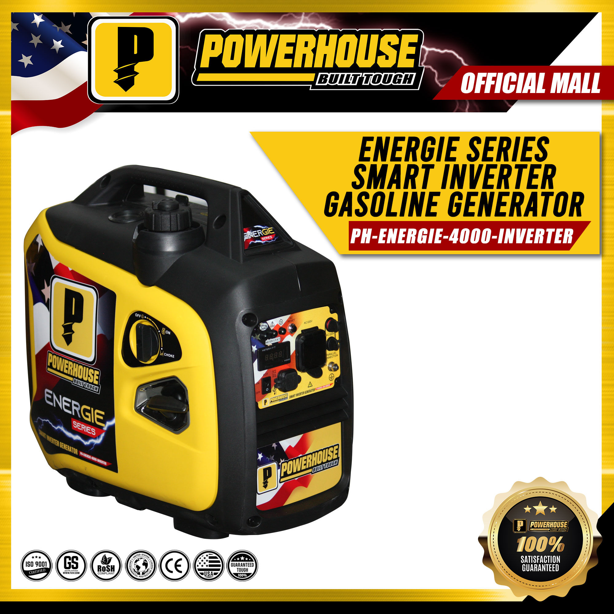 Powerhouse ENERGIE SERIES SMART Inverter Gasoline Generator Max Power 2 ...
