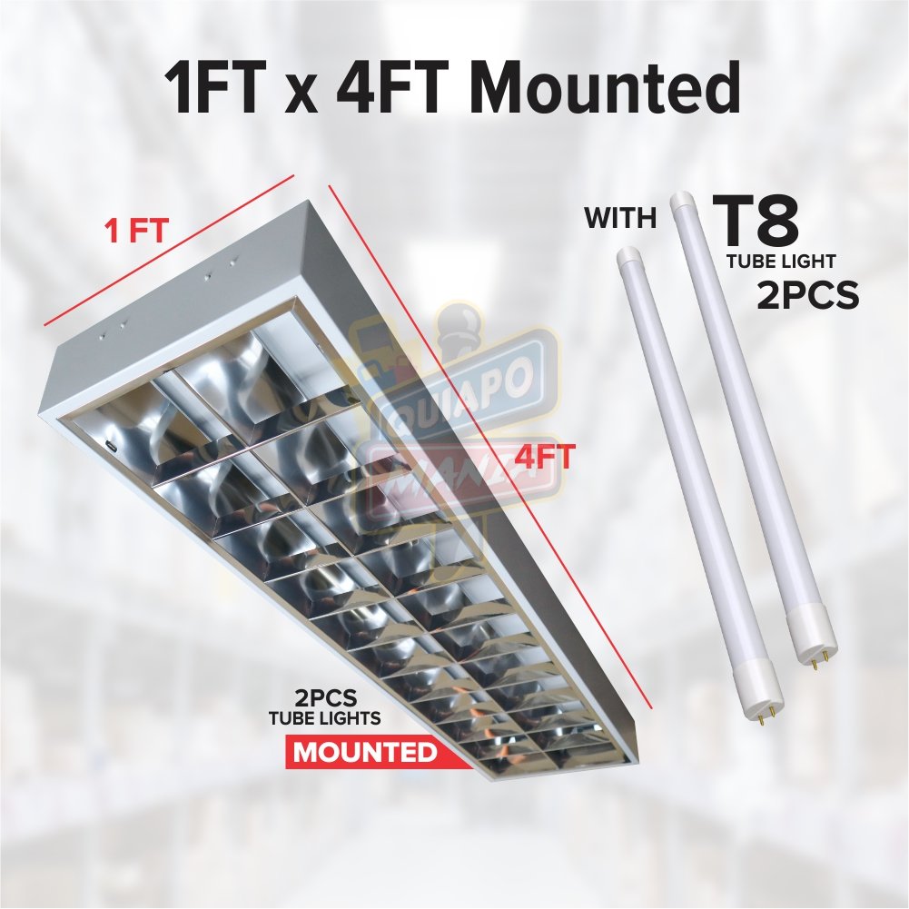 Louver T8 Housing with or without T8 LED Tube Light High Quality / Mounted & Recessed / Ceiling ...