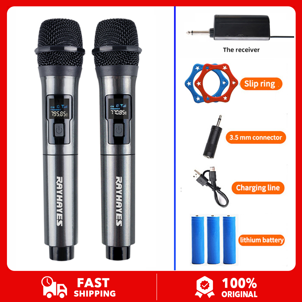 RAYHAYES Rechargeable wireless microphone Professional Handheld mic ...