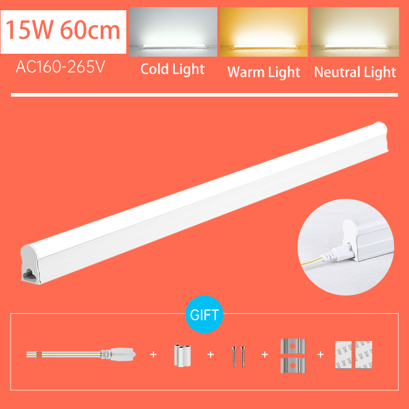 LED Tube Light 220V 10W 20W Flourescent Lights Tubes Bar 30/50/60cm LED ...