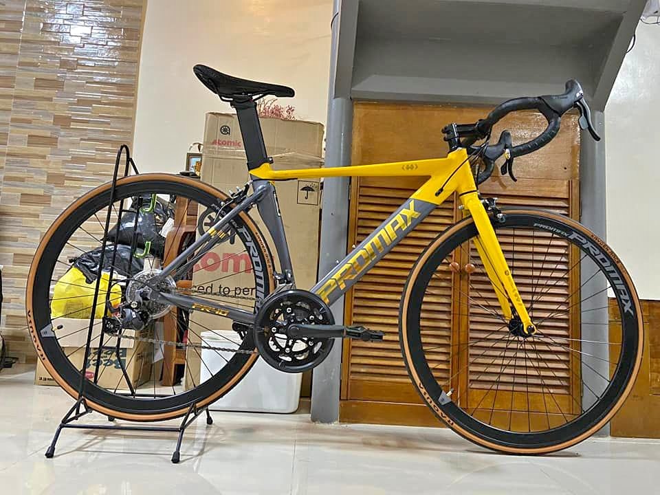 Promax PR40 Alloy Aero Road bike Outdoor Cycling Street Aluminum Roadbike with Free Helmet and ...