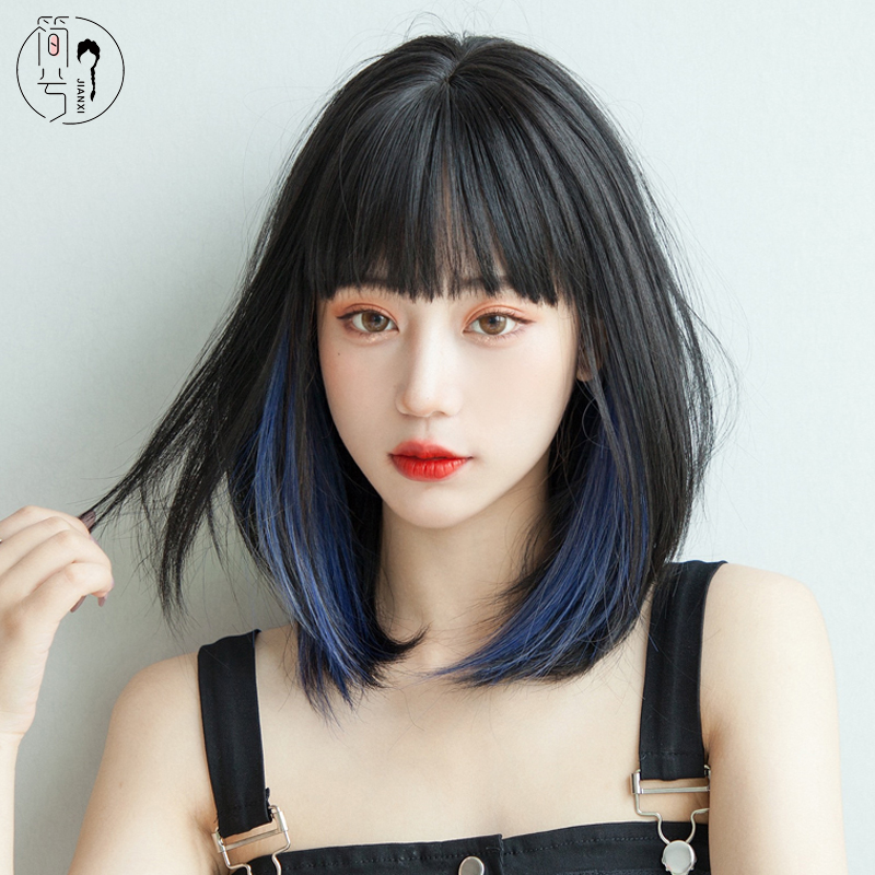 Jane Xi 」 Hanging Ear Dyes wig piece Female Short Hair online celebrity ...