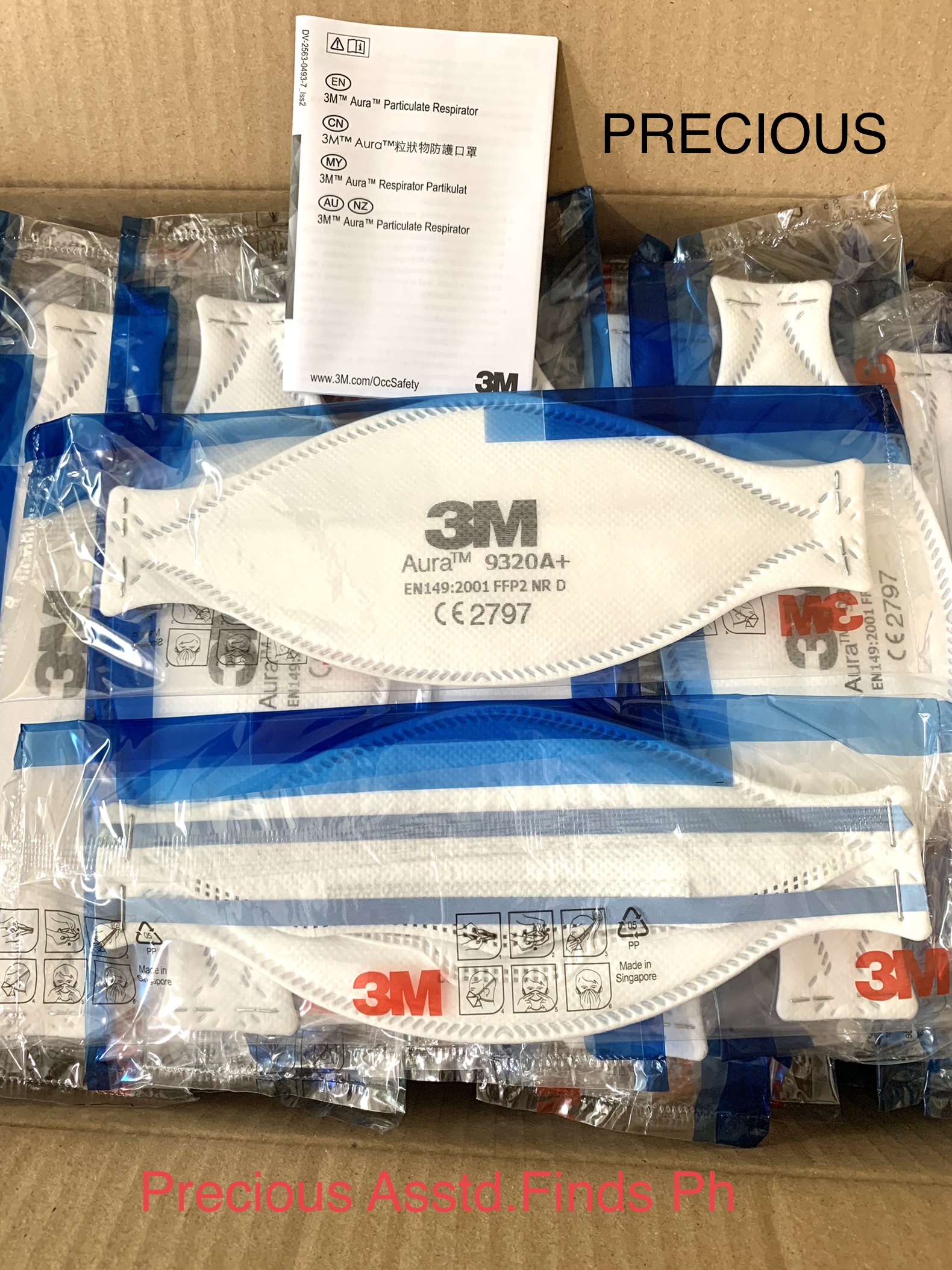 3M Aura FFP2 9320A+ Particulate Respirator-3M Face Mask [ Price per 10 ...