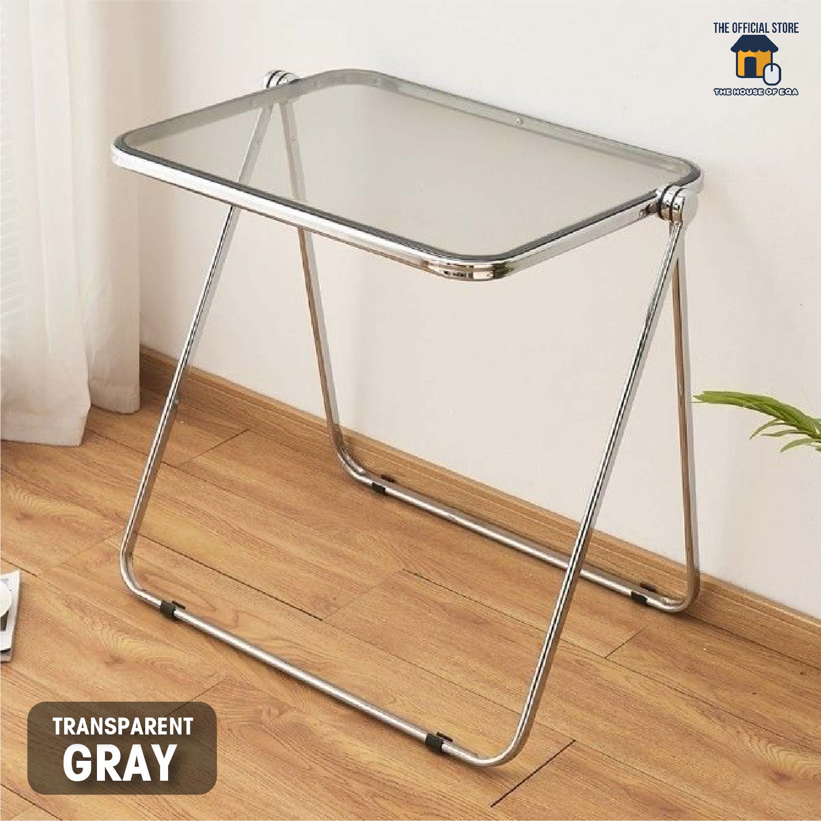 House of EQA Foldable Acrylic Table Foldable Study Desk and Working ...