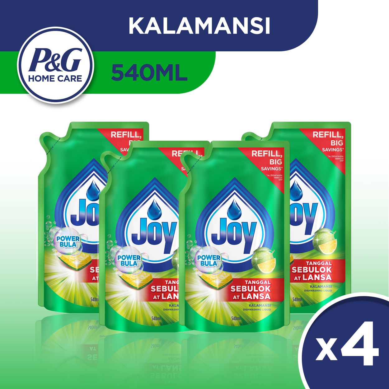 [Bundle of 4] Joy Dishwashing Liquid Kalamansi Lemon Baby Bundle 540ml ...