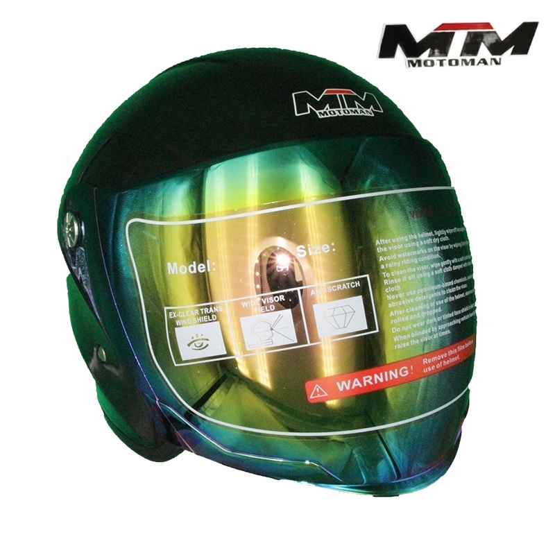 MTM helmet for women men motorcycle half face sec evo dual visor spyder ...