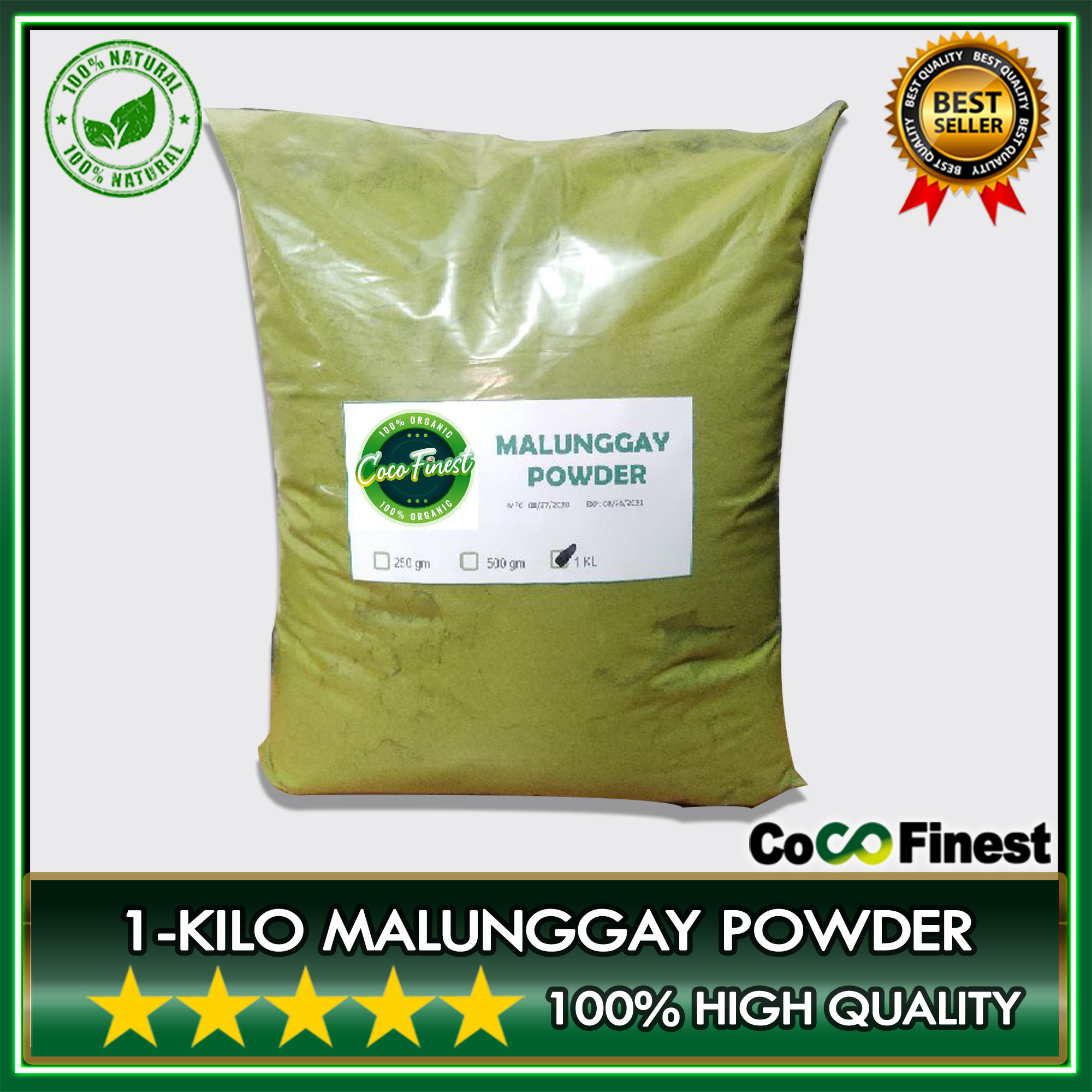 🔥1 Kilo Coco Finest Malunggay Moringa Powder 100% Pure Organic Supply ...