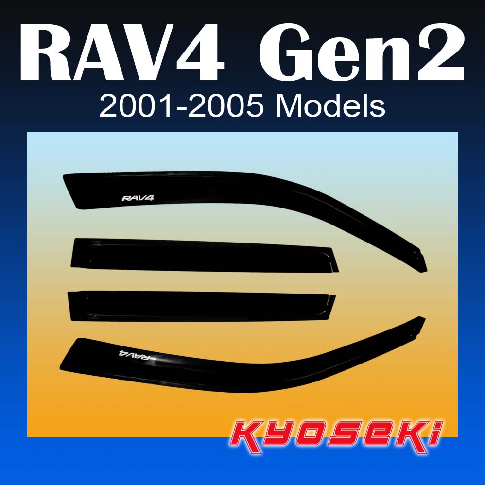 Rain Guard Window Visor for Toyota Rav4 2001 to 2005 ( Gen 2 ) 2002 ...