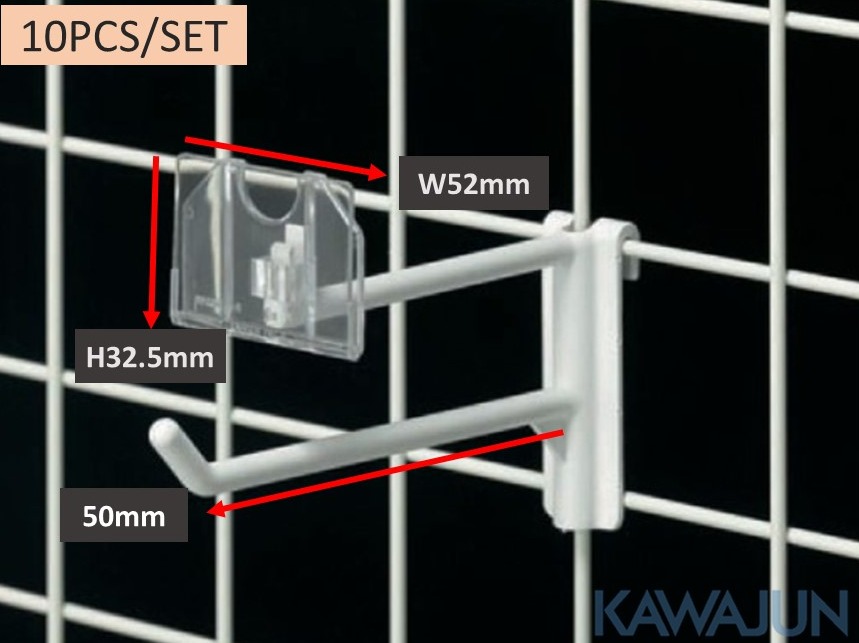 10pcs/set Mesh Plastic Hooks Display Bundle for Grid Wall/ Store Grid ...