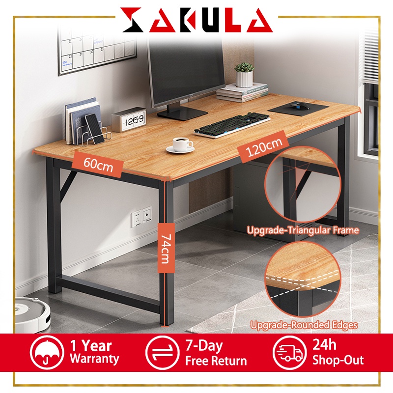 【Spot in Manila】（120*60*75 CM）computer desk solid wood Writing Desk ...