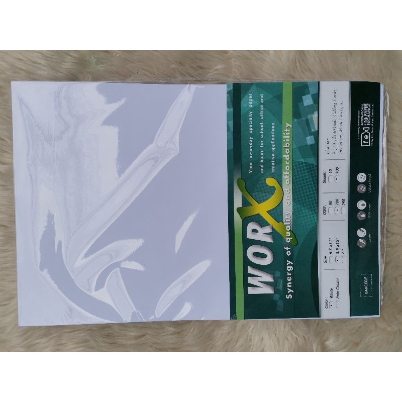 Worx Specialty Paper 200gsm/90gsm White / Pale Cream (100 sheets ...