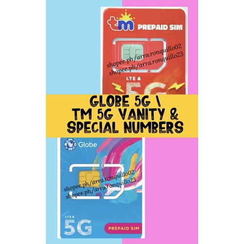 GLOBE TM 5g Vanity Number Sim Card [20] (NO COVER) | Lazada PH
