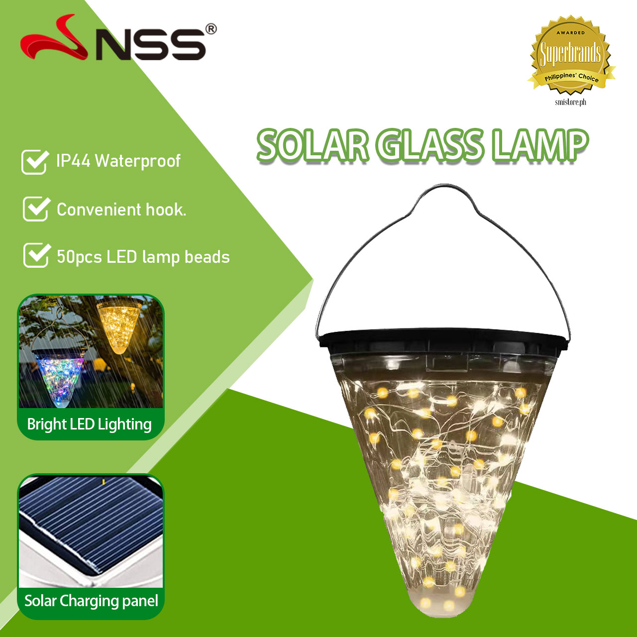 NSS Solar powered lamp 50 types LED light beads waterproof new solar ...