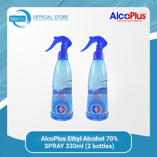 Alcoplus Blue 70% Ethyl Alcohol Spray (330ml), 2 pcs | Lazada PH