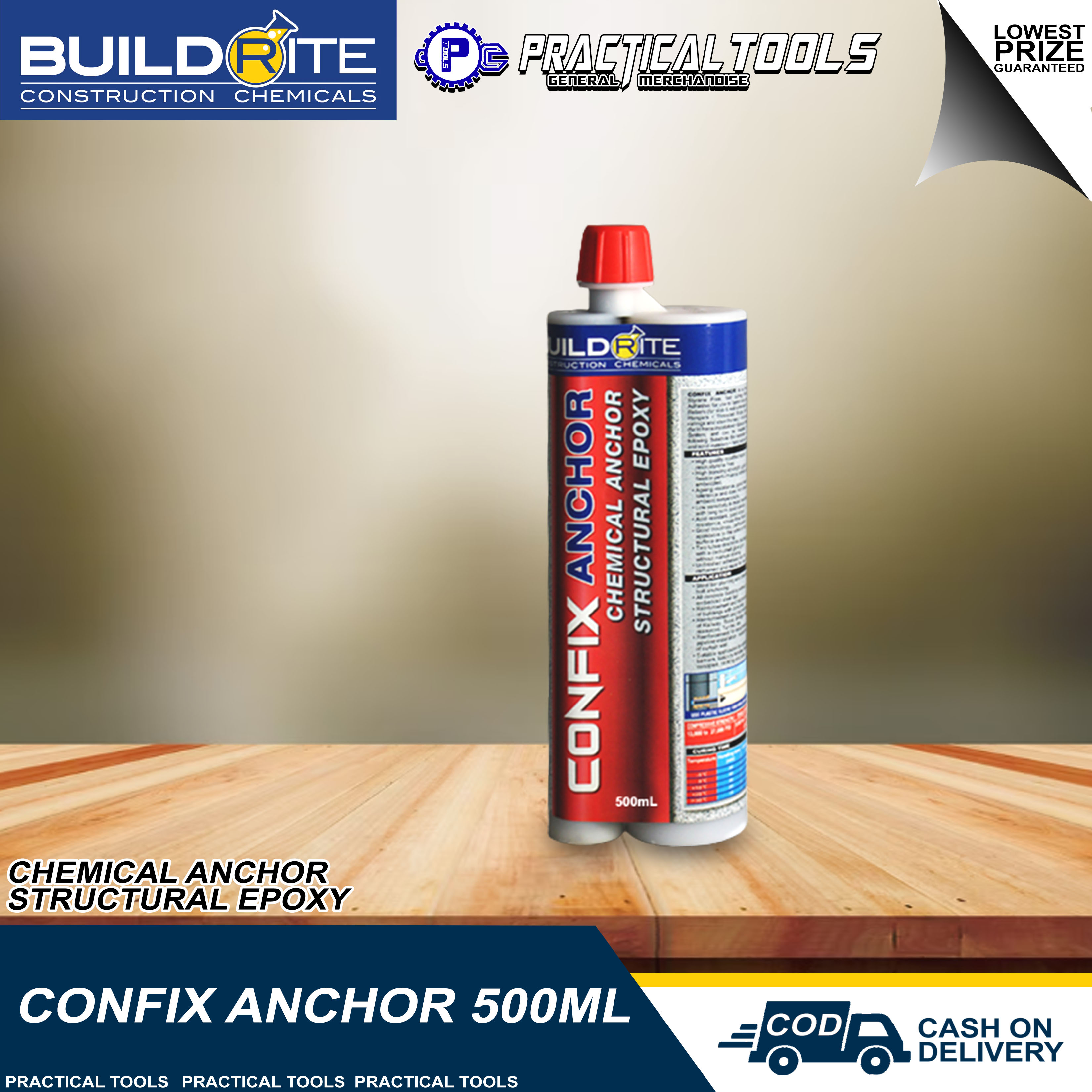 BUILDRITE CONFIX ANCHOR Injection Anchoring Adhesive - 500ML | Lazada PH