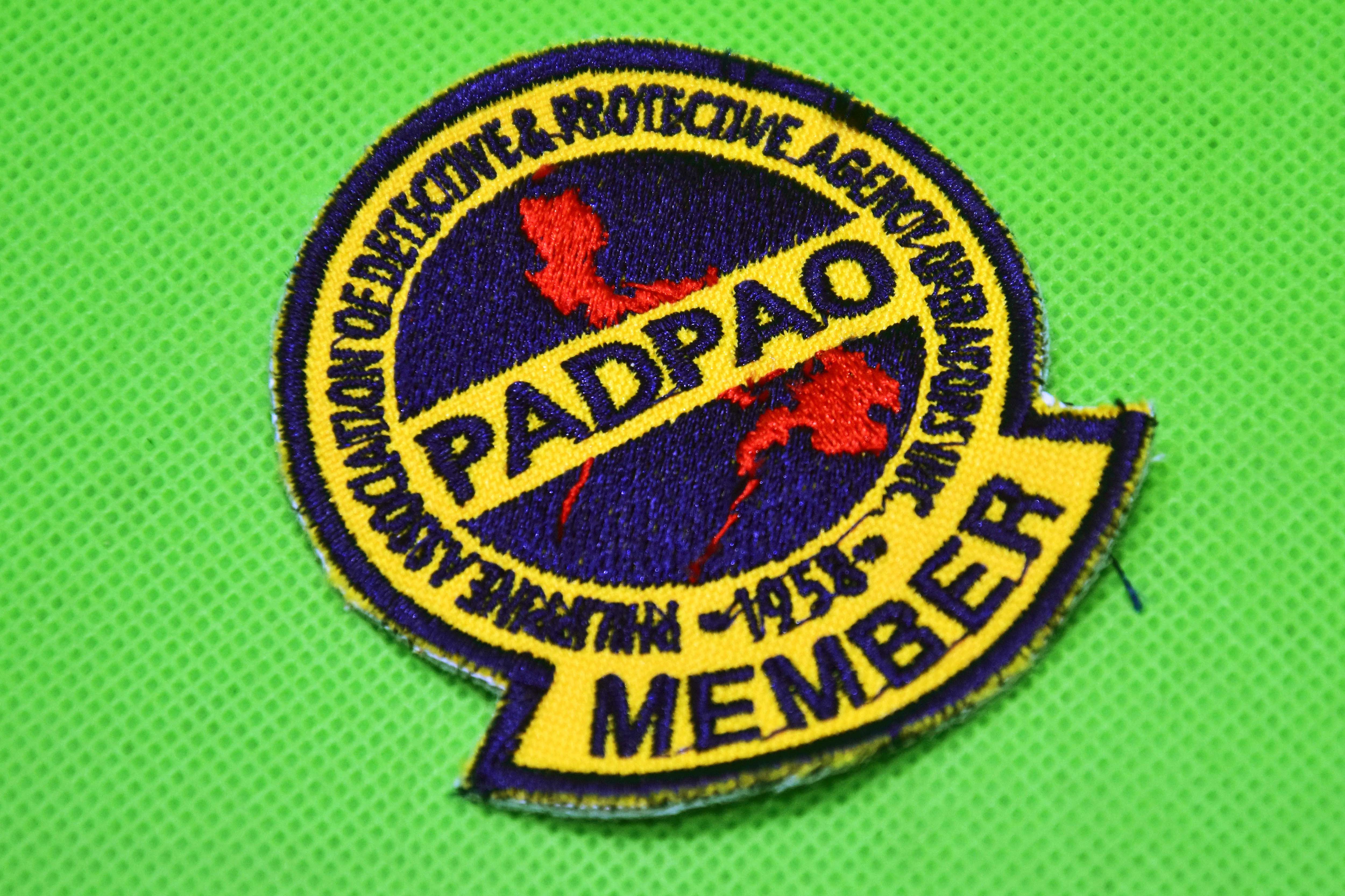 Padpao Logo Security Guard PADPAO (White/Yellow) Patches Brocade
