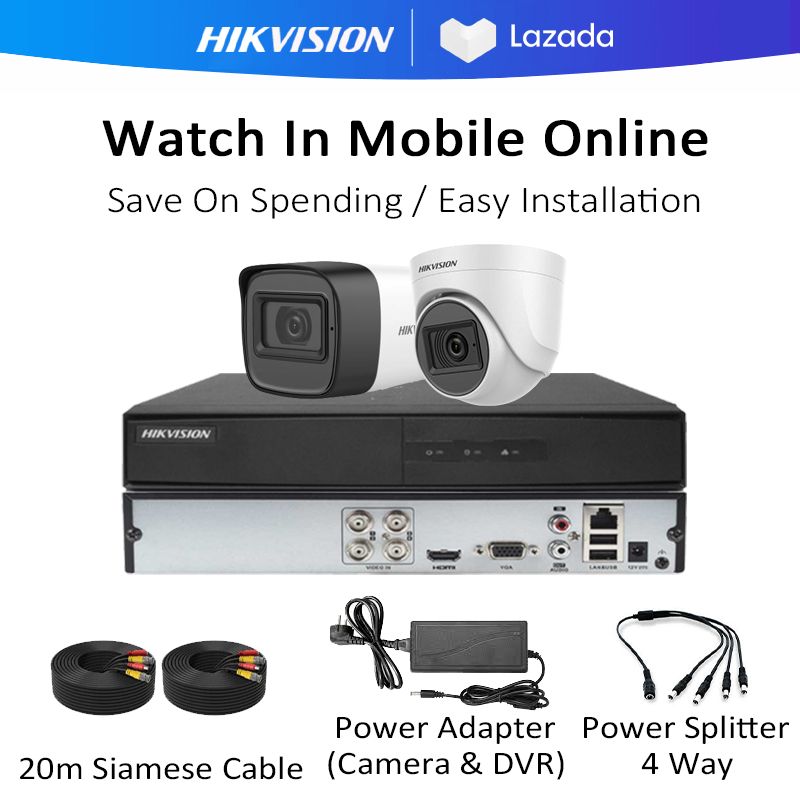 Hikvision Closed Circuit 2MP4CH8CHDVR with Audio Dome Bullet CCTV ...