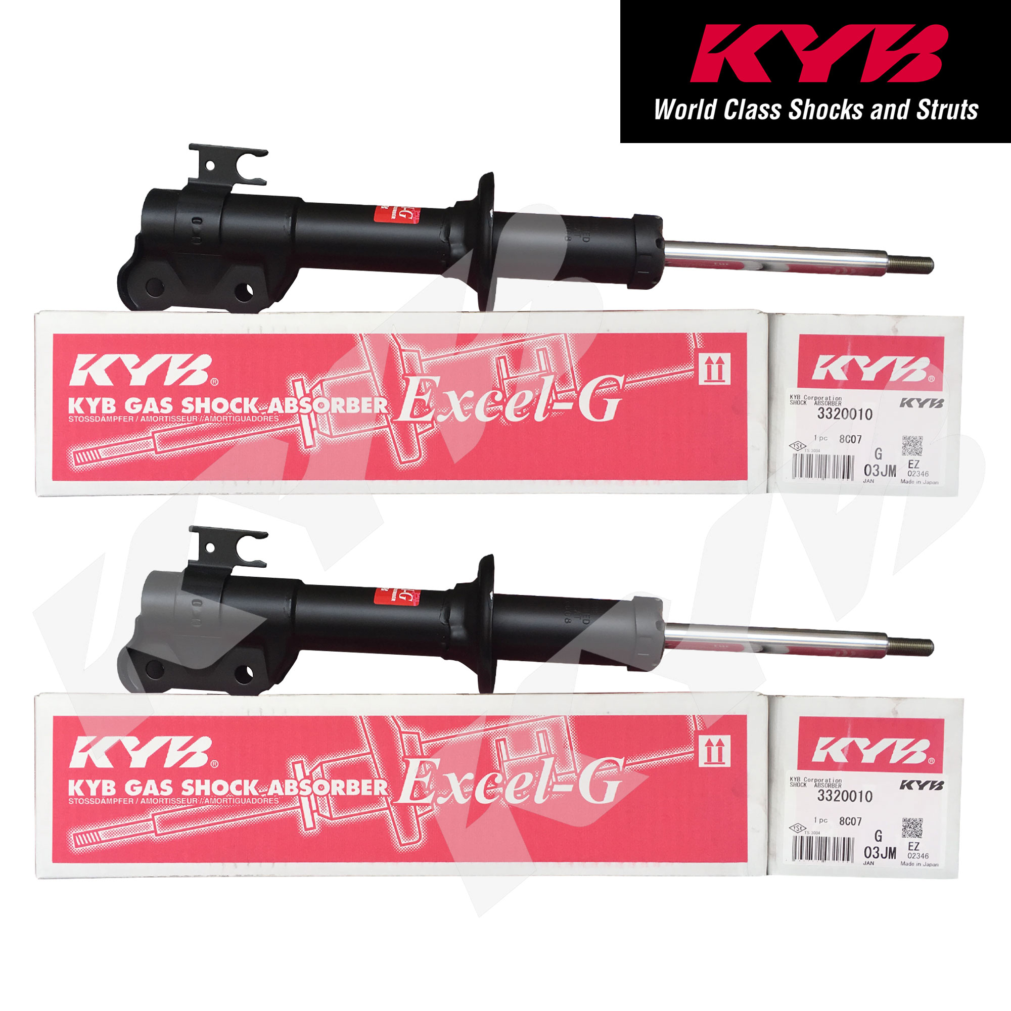 KYB 3320010 for Mitsubishi Mirage Hatchback , G4 2012 - 2021 Set of 2 Front Gas Shock Absorber ...