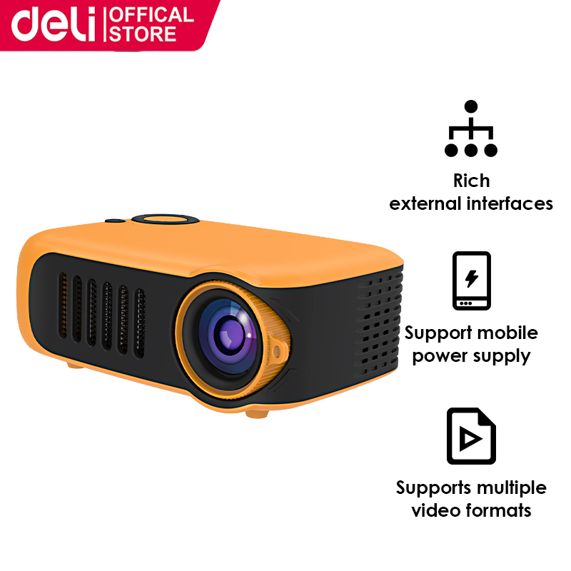 Deli Protable Projector 1000 lumens Projector FULL HD 1080P Mini ...