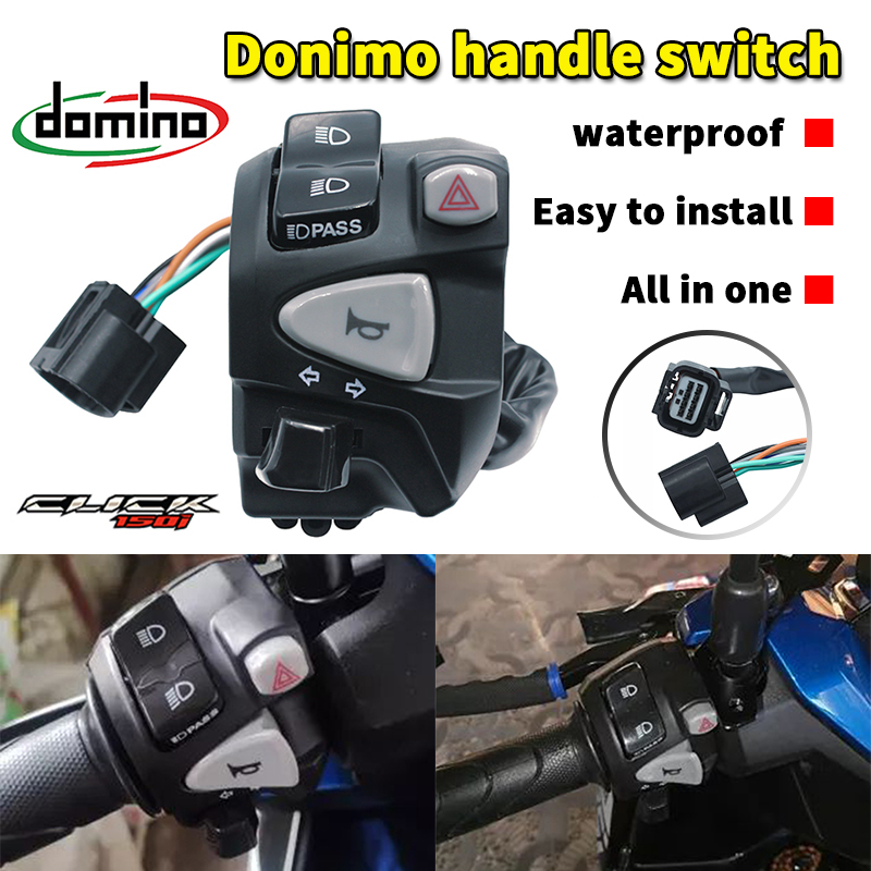 PMShop Domino Handle Switch For Honda Click V2 V3 with Passing Light ...