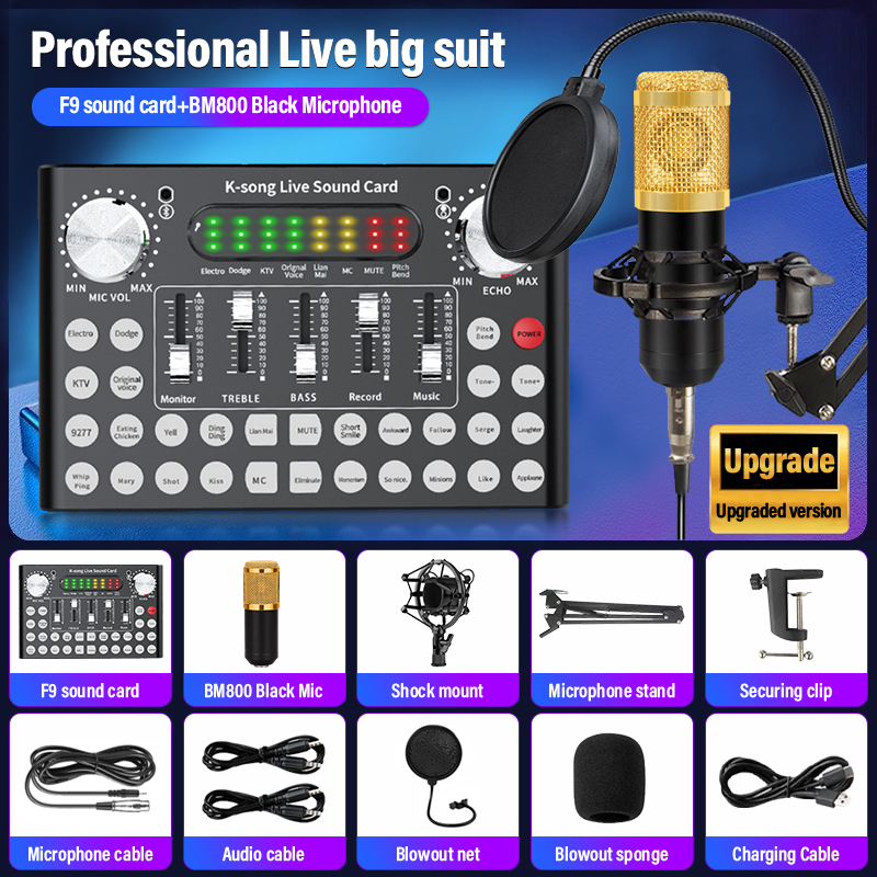 [Local Seller]F9 Live sound card For PC CellPhone Youtube Tiktok ...