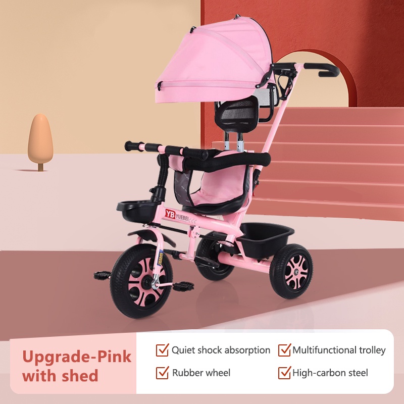 ♛Baby Stroller 4in1 Baby 3 Wheels Trolley Bike Baby tricycle ...