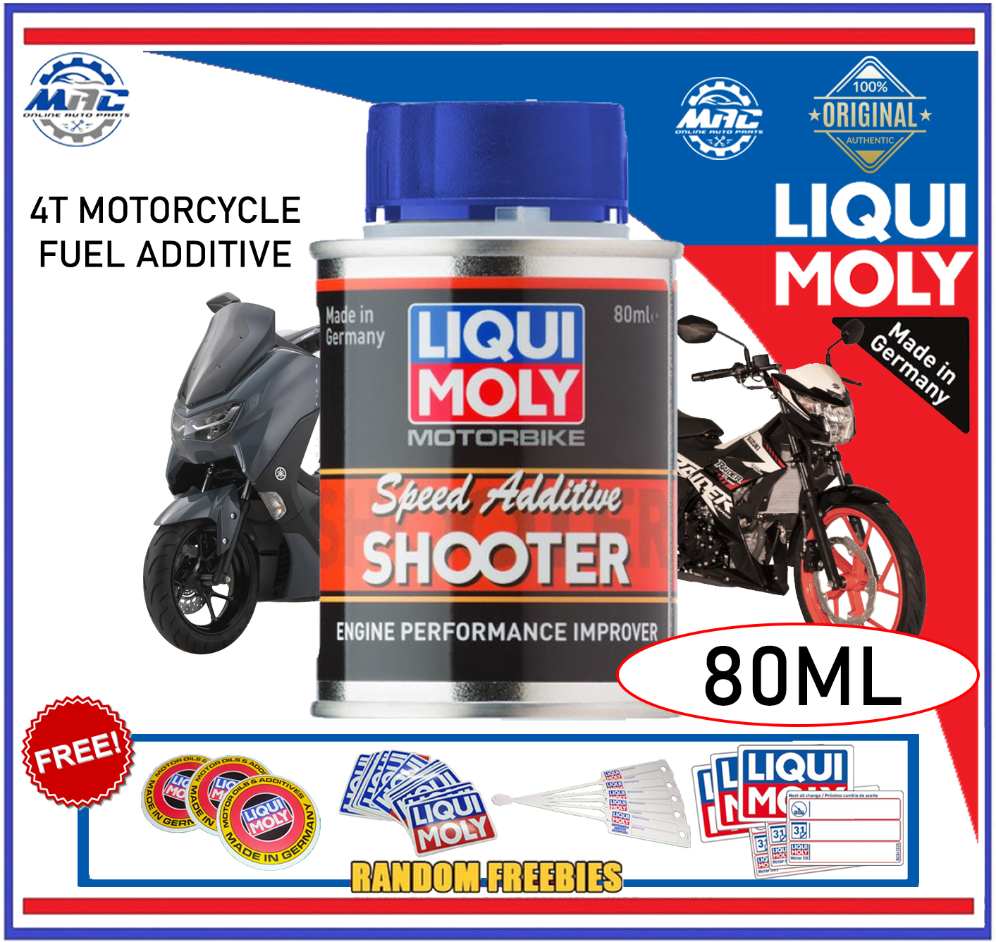 Liqui moly SPEED ADDITIVE SHOOTER 80ml for MOTORCYCLE and SCOOTER fuel ...