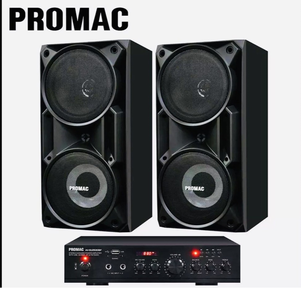 Promac HAS-6530BT Home Karaoke Speaker System (Amplifier with Speaker) | Lazada PH