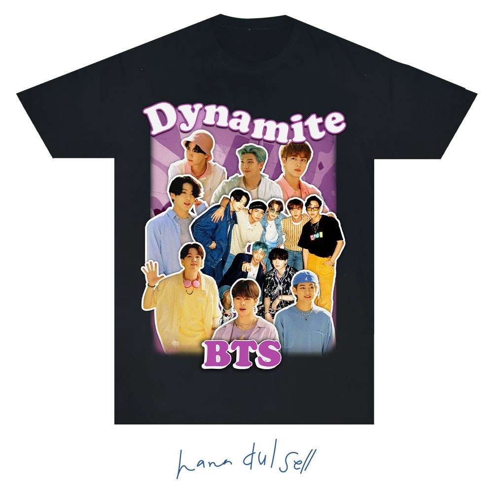 reegalo Fashion BTS Dynamite Korean Vintage Bootleg Oversized Unisex ...