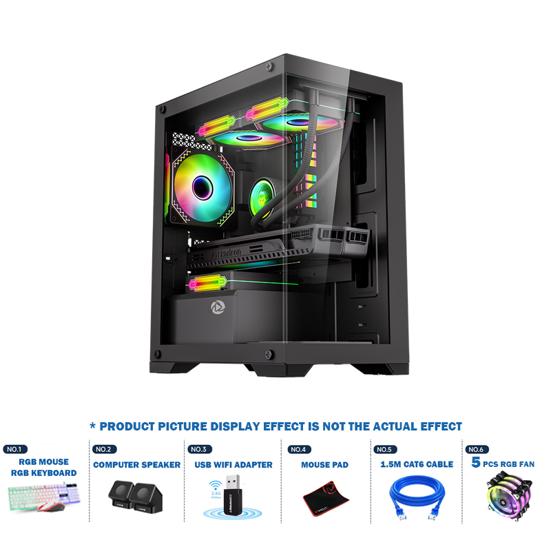 AMD Ryzen 5 Gaming Desktop DDR4 16GB RAM + 512GB SSD Full Set PC ...