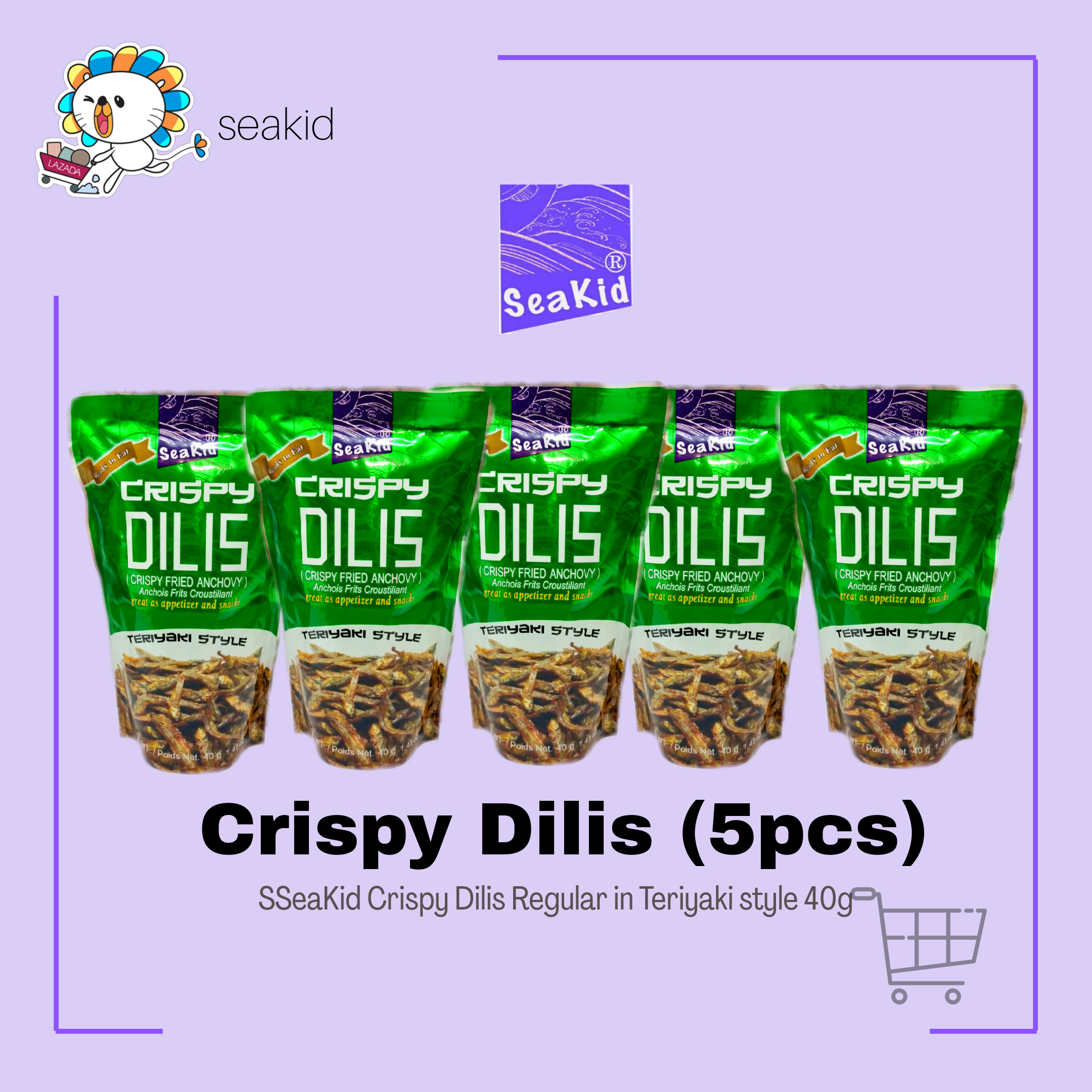 Seakid Crispy Dilis Regular Pouch 40g (5pcs) | Lazada PH