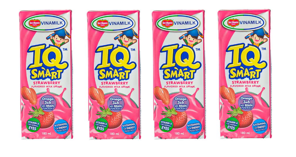 Del Monte Vinamilk IQ Smart Strawberry Flavored Milk Drink 180ml - Pack ...