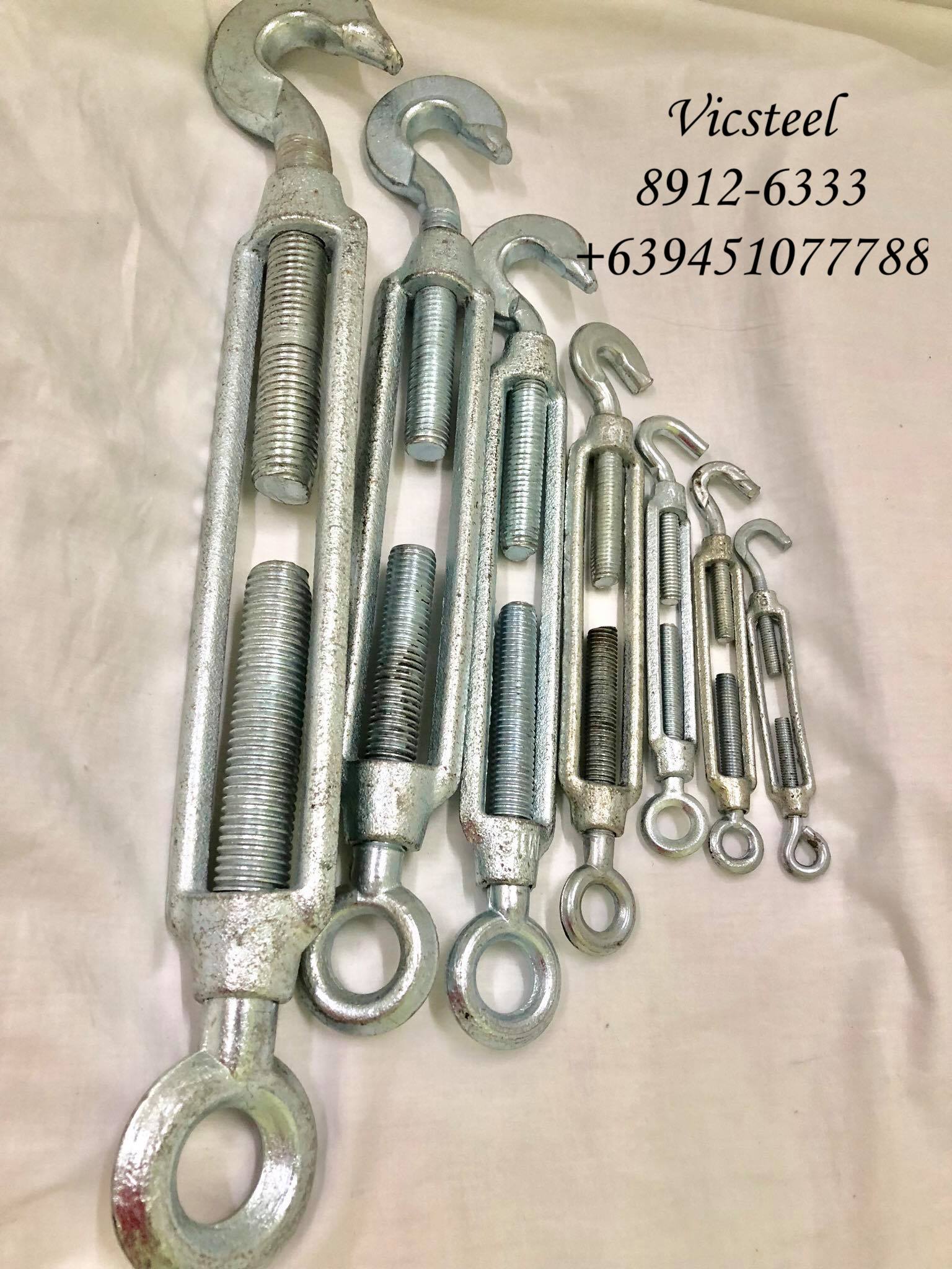 Turnbuckle Hook and Eye Turn Buckle 1/4 5/16 3/8 1/2 5/8 3/4 1 inch ...