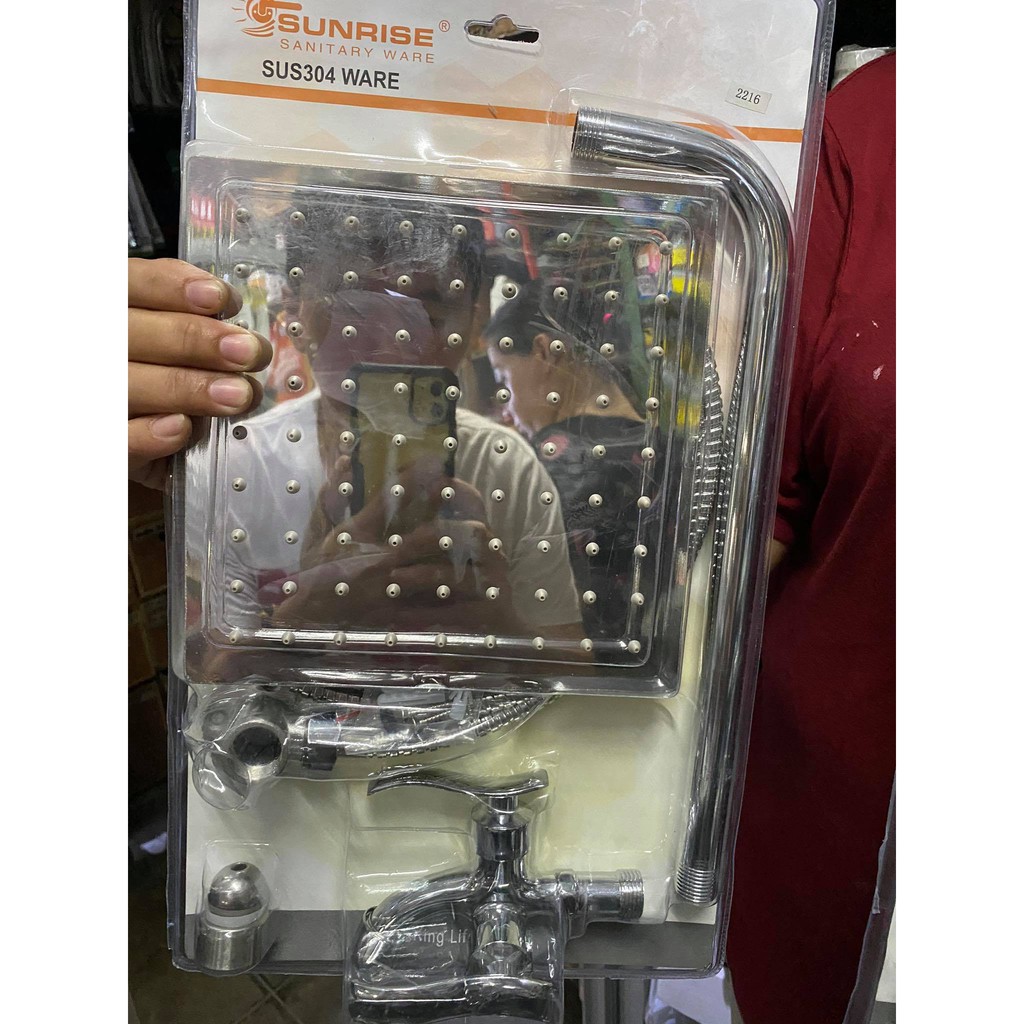 shower faucet 2way set stainless meco telephone flexco heavy duty rain ...