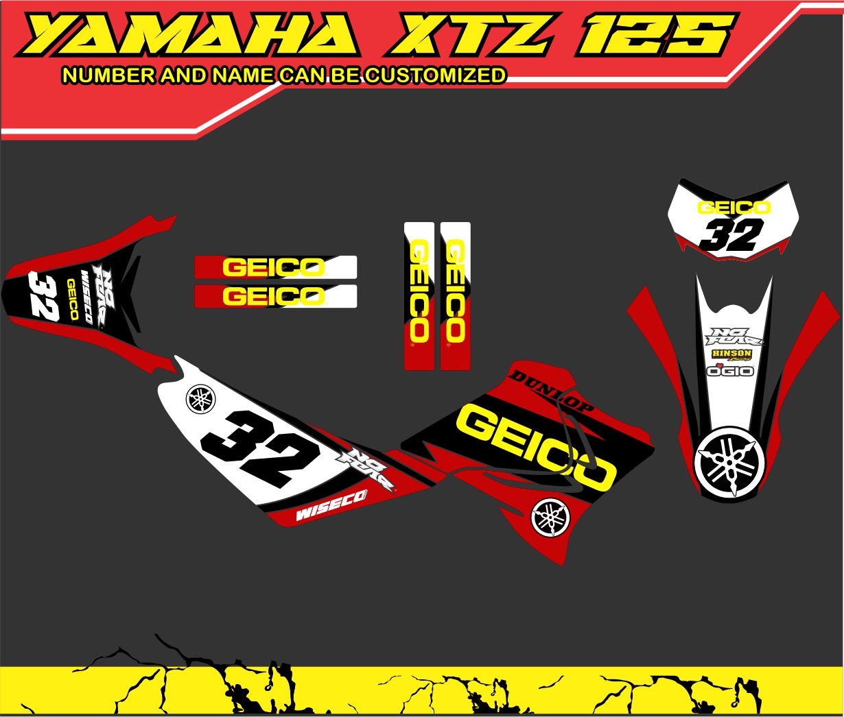 Yamaha xtz 125 full body decals | Lazada PH