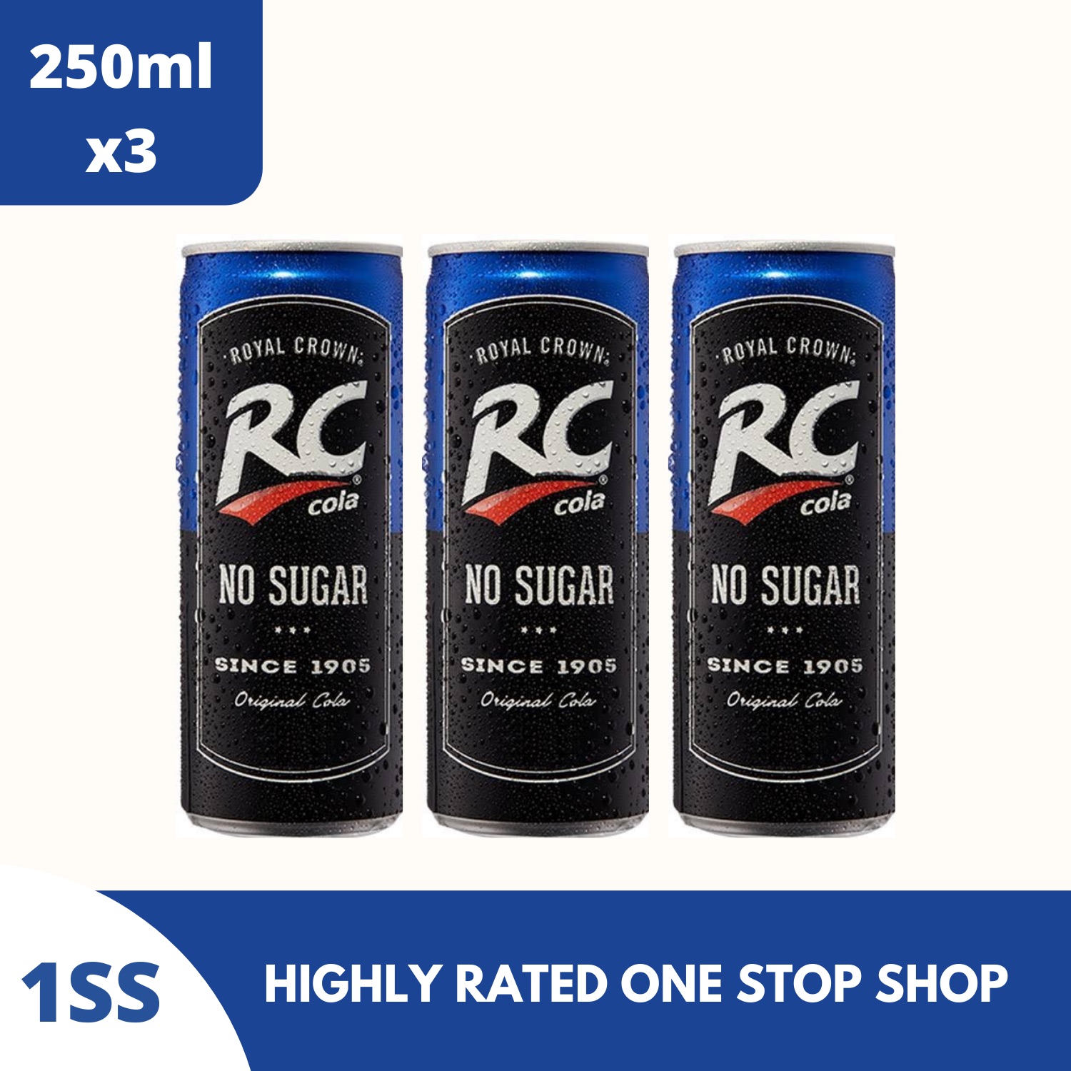 RC Cola No Sugar 250ml Can x 3 | Lazada PH