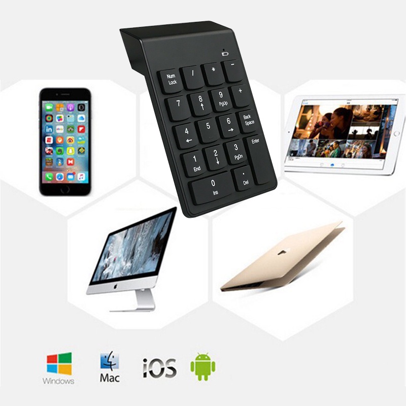 Keypad Mini Wireless Numeric Keypad 18 Keys Digital Keyboard For Laptop ...