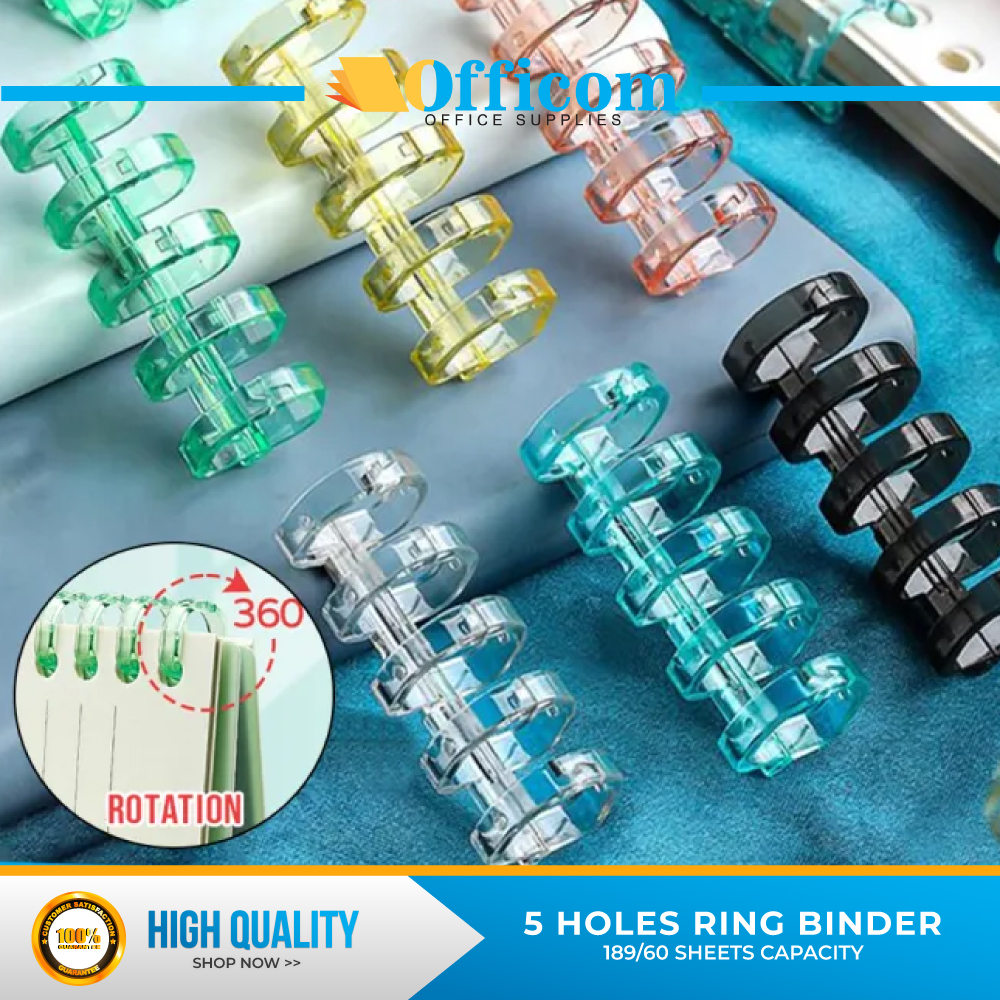 Officom 30/5 Holes Plastic Ring Binder Ring Binding Spines Combs 80/60 ...