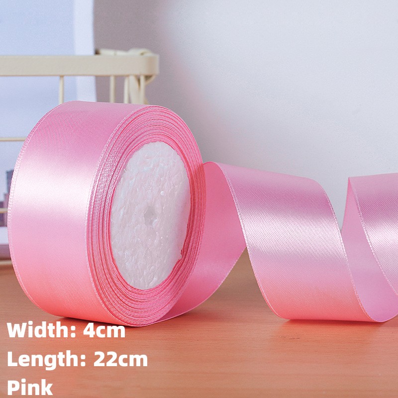 4cm (25 yards/roll) Satin Ribbon Roll Gift Packaging Ribbon Flower ...