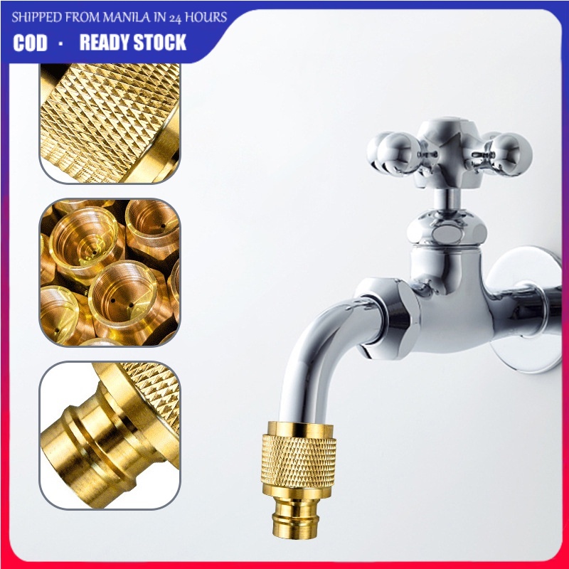 Universal Water Pipe Brass Joint Car Washing Pipe 1/2" Faucet Connector ...