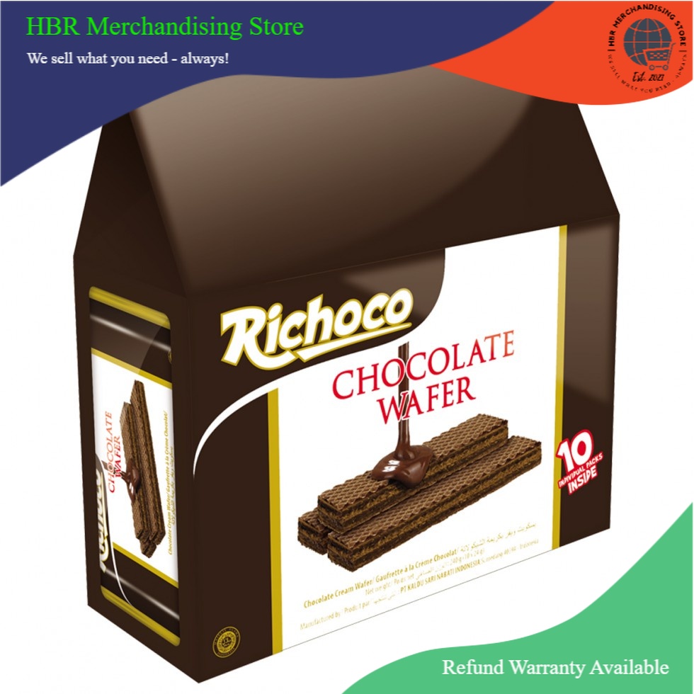 Richoco Cream Wafer Chocolate 10s x 22g | Lazada PH