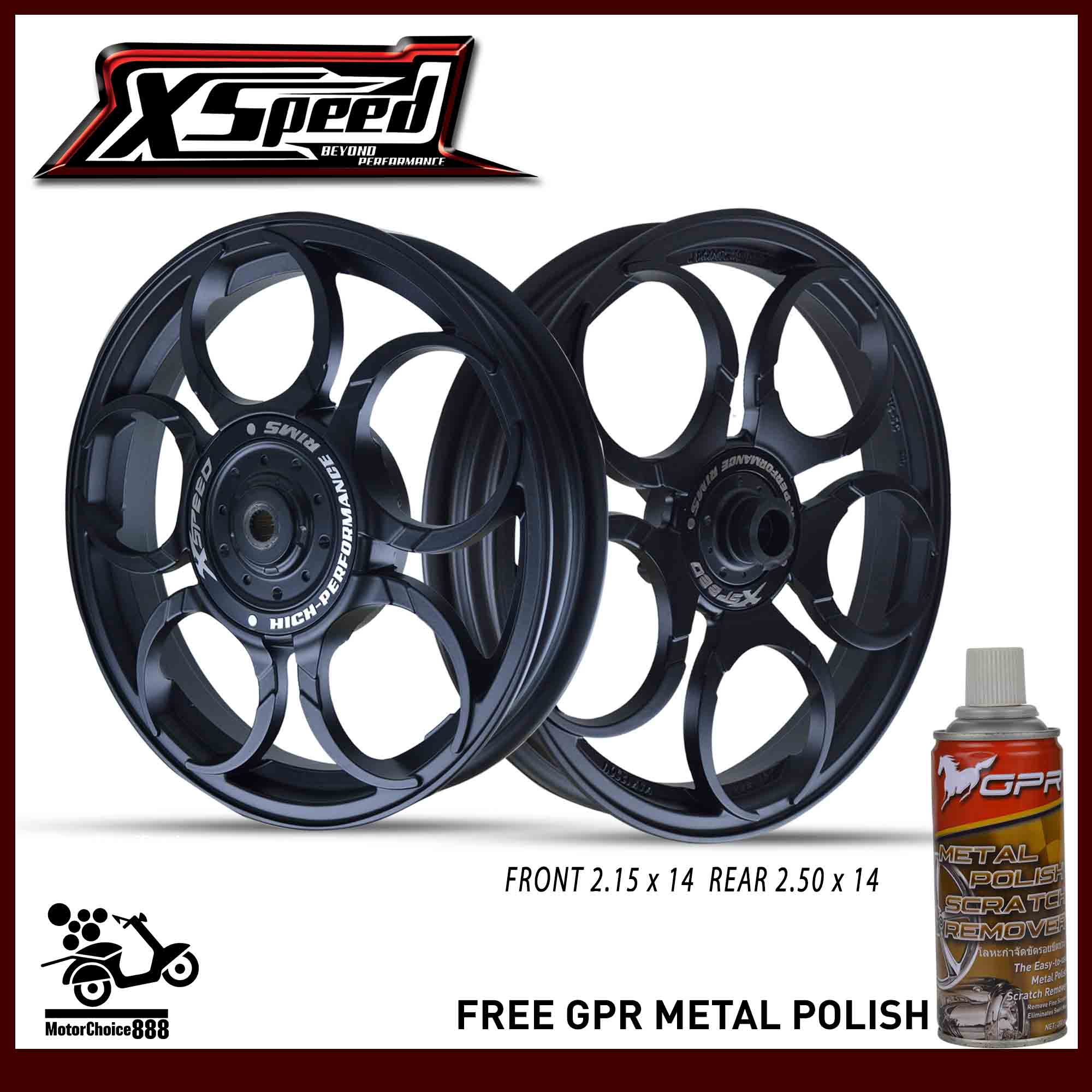 XSPEED MAGS XR5 FOR MIO SPORTY, Mio 115 WITH FREE GPR METAIL POLISH ...