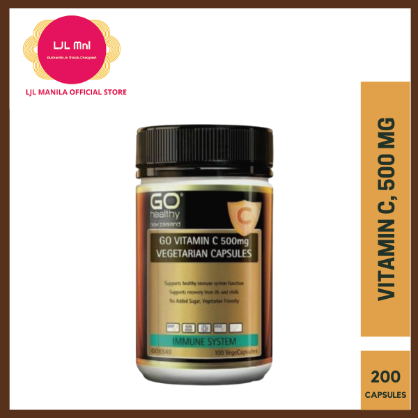 GO Vitamin C 500mg Vegetarian Capsules, 100 Capsules | Lazada PH